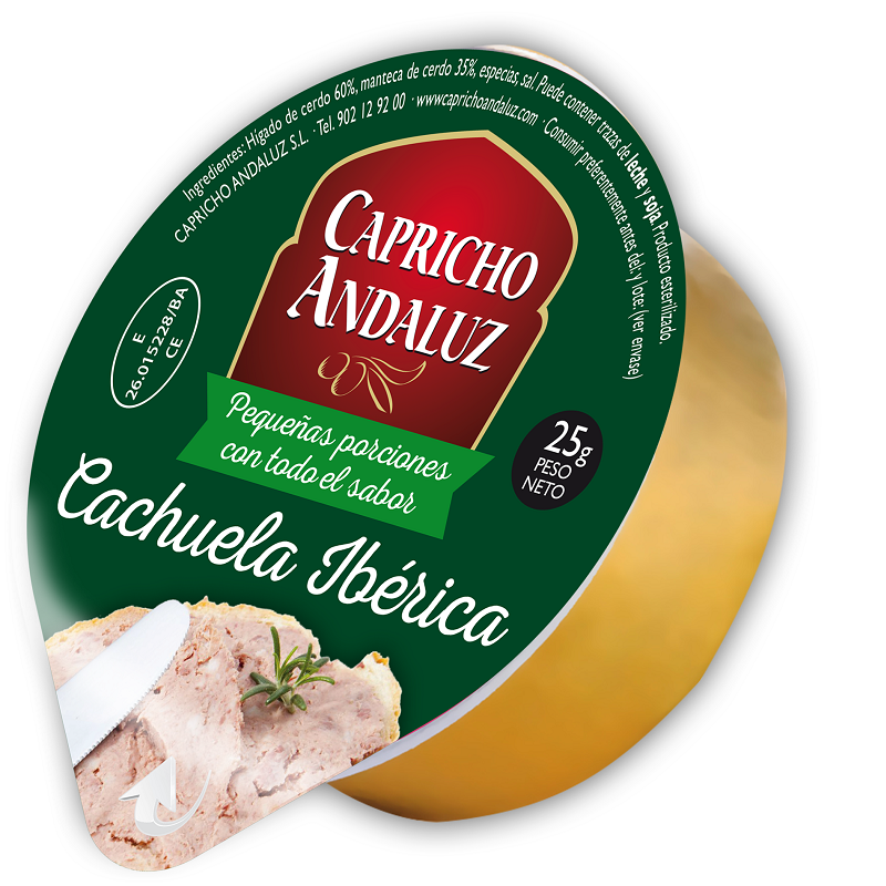 Caja 40 Tarrinas de Cachuela Ibérica 25g - Capricho Andaluz